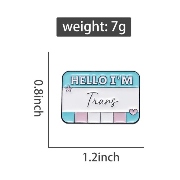 chichigems | Accessories | Hello Im Gay Pin Cute Name Tag Brooch Pride ...